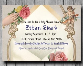 Angel invitation | Etsy