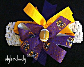 Popular items for lsu headband on Etsy