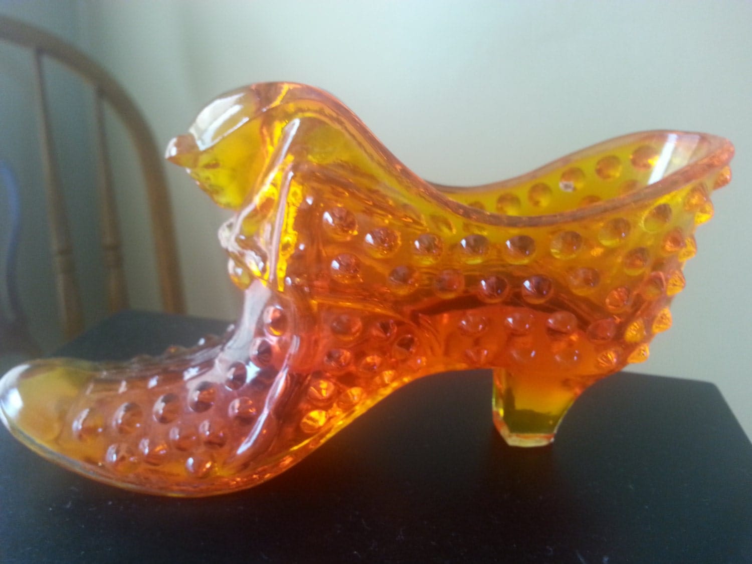 Beautiful Fenton Hobnail Glass Shoe with by CristinasCollections