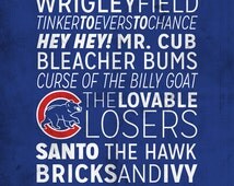 Unique chicago cubs art related items | Etsy