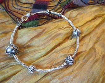Bali silver bracelet | Etsy