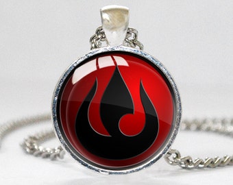 Handmade Fire Nation Avatar the Last Airbender Pendant Necklace