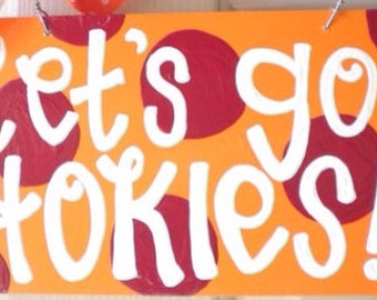 Popular items for let's go hokies on Etsy