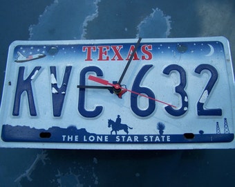 Texas License Plate Clock
