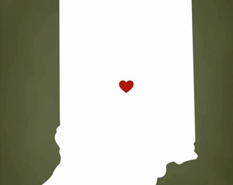Popular items for indiana heart on Etsy