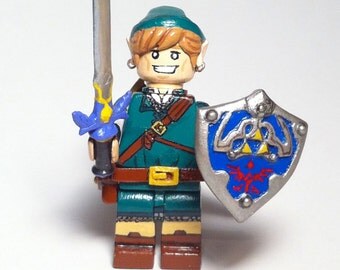 Nintendo's Legend of Zelda: LINK Custom Lego Mini-figure and 4 ...