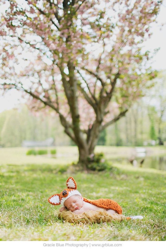 Baby boy hat baby girl hat fox hat fox by BriarRoseCraftyThing