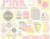 Items similar to Pink Lemonade Party PRINTABLE Birthday by Love The Day ...