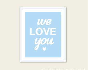 We love you print | Etsy