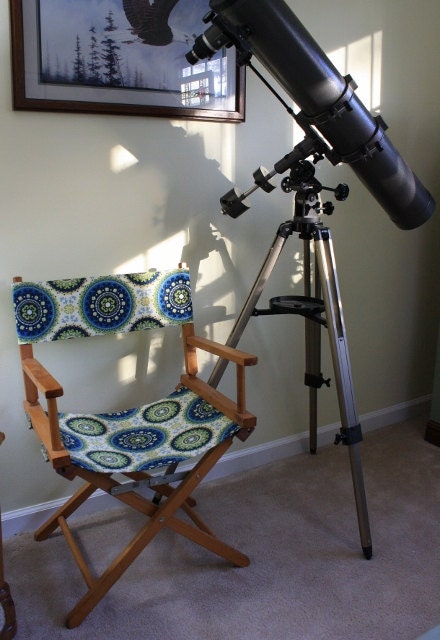 Indoor/Outdoor Arm Chair Telescoping Solid Wood Frame Medallion Print ...