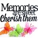 Memories Are Sweet Cherish Them Metal Sign Black 16.5x8