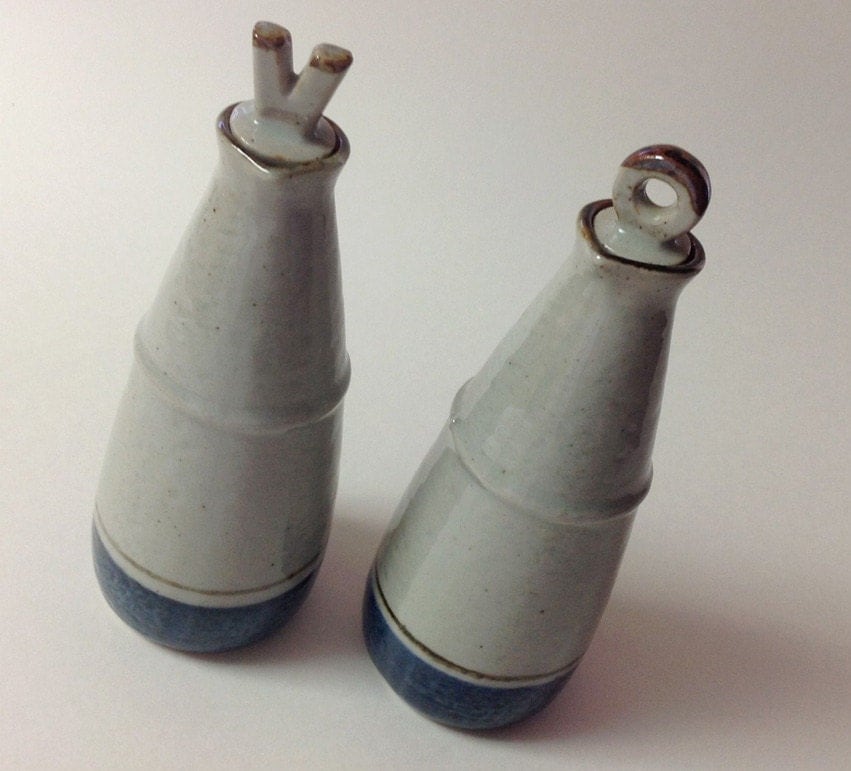 Otagiri Mariner Oil and Vinegar Cruets, 1970s Japanese Stoneware Oil ...