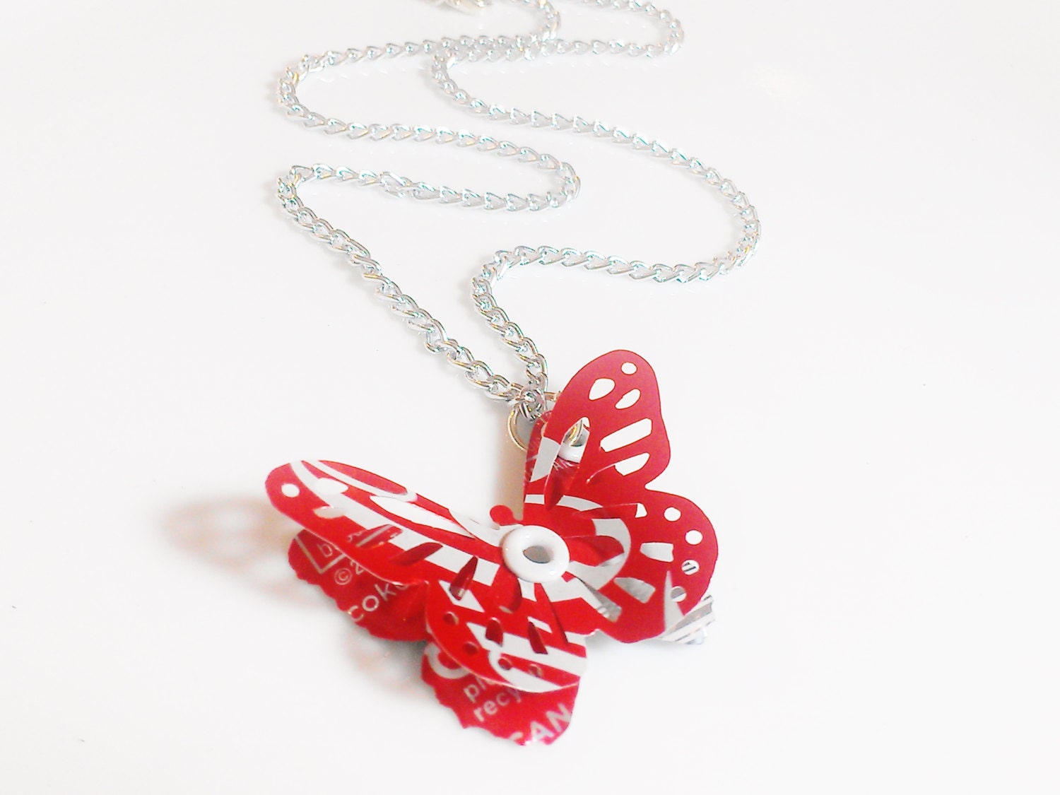 Coca Cola Recycled Soda Can Necklace Women Jewelry Women T