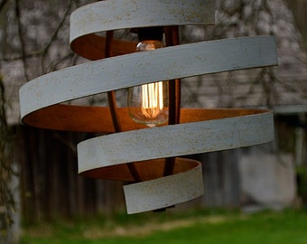 Vintage White Rustic Hanging Lamp Pendant Light Shade Outdoor lighting ...