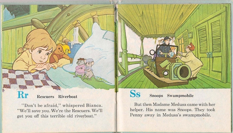 The Rescuers ABC a Golden Tell-a-Tale Book 1977 Vintage