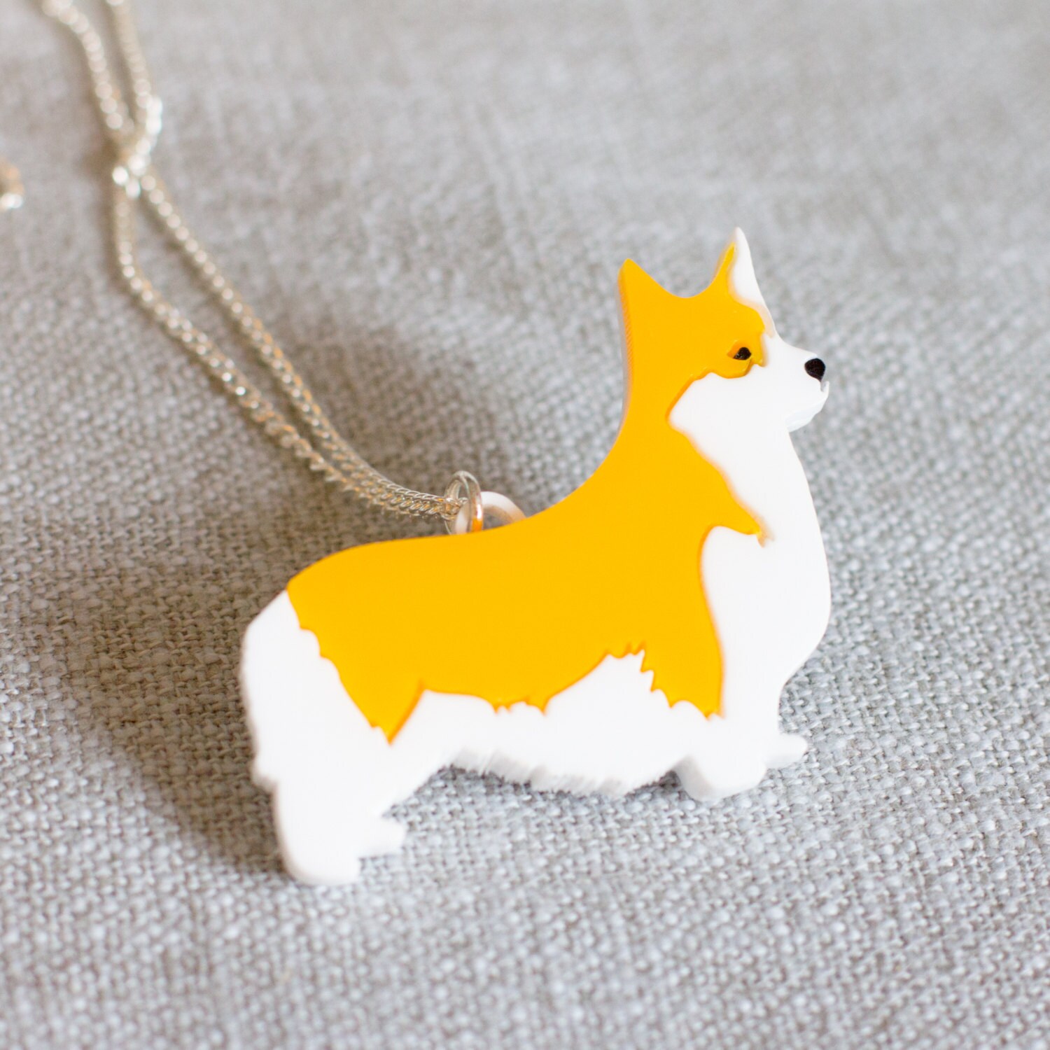 Corgi necklace Corgi Jewellery Dog necklace by finestimaginary