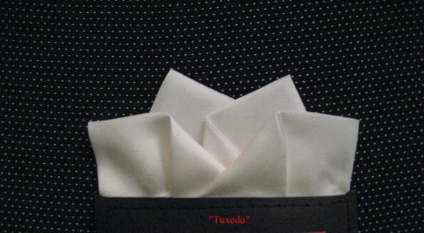 Prefolded Pocket Square & Handkerchiefs in colors Tuxedo