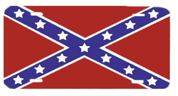 Confederate Flag License Plate Frame