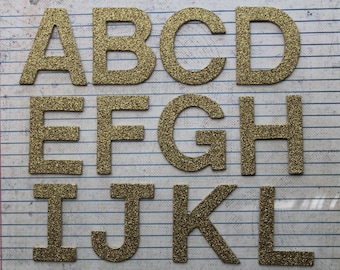 Gold block letters | Etsy