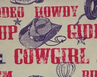 Cowgirl/Western Fabric-Pink/Purple-Lightweight Upholstery/Drapery ...