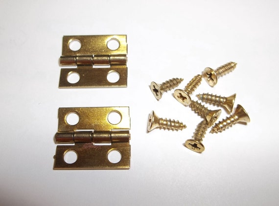 20 Brass Plated Hinges For Jewelry Boxes Craft Projects