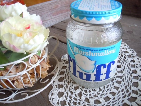 Vintage Fluff Jar Glass Marshmallow Creme Food by AMarigoldLife