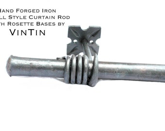 Iron curtain rod | Etsy