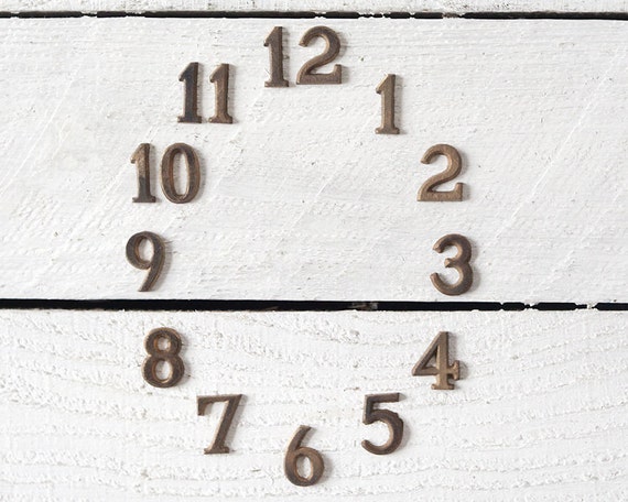 Vintage Brass Clock Numbers Rustic Cast Metal Number Set 1