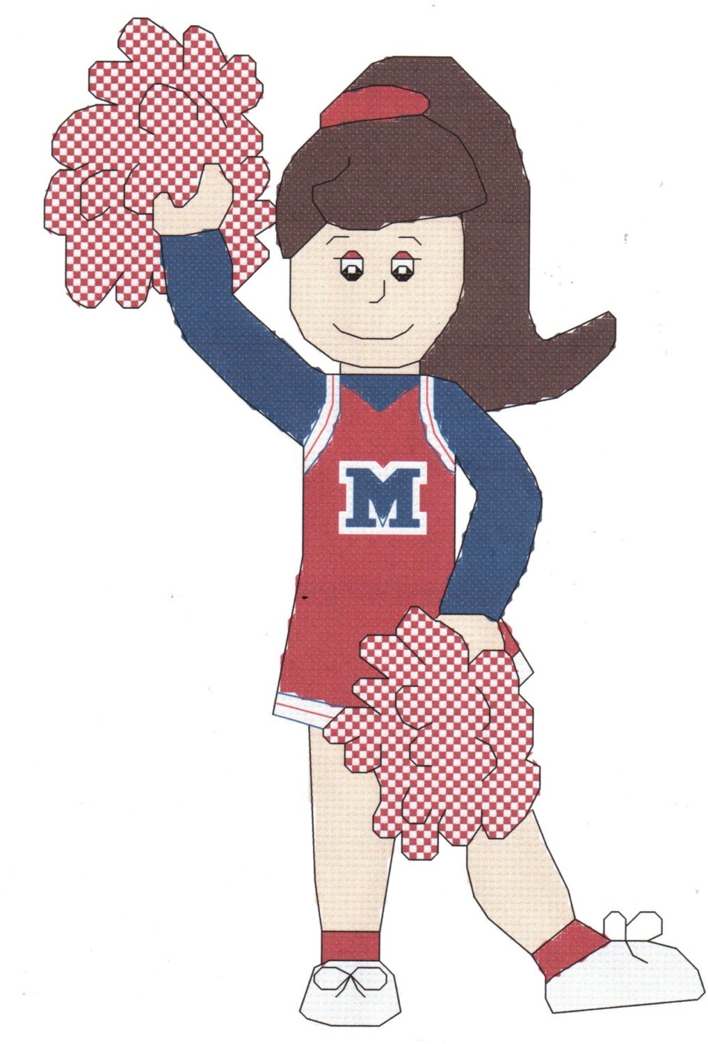 Cheerleader counted Cross Stitch Pattern You Can by gotttwo