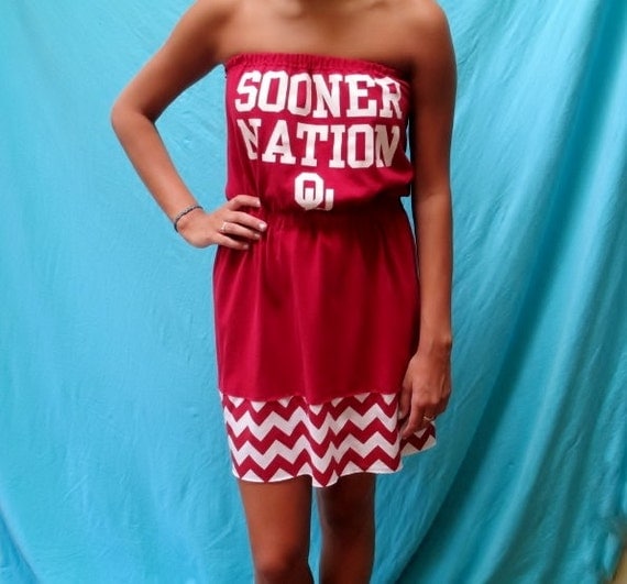 Oklahoma University Game Day Dress Sooners Apparel Chevron
