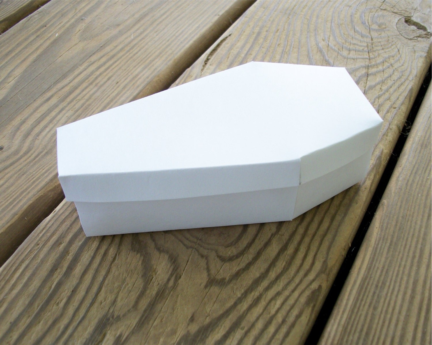 Coffin Printable Halloween Favor Box Blank Template DIY