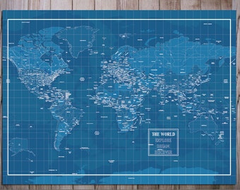 World Map On Foam Board - United States Map