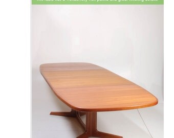 Danish Modern Dining Table in Teak By Benny Linden by MotleyLA