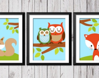 Popular items for forest animal decor on Etsy