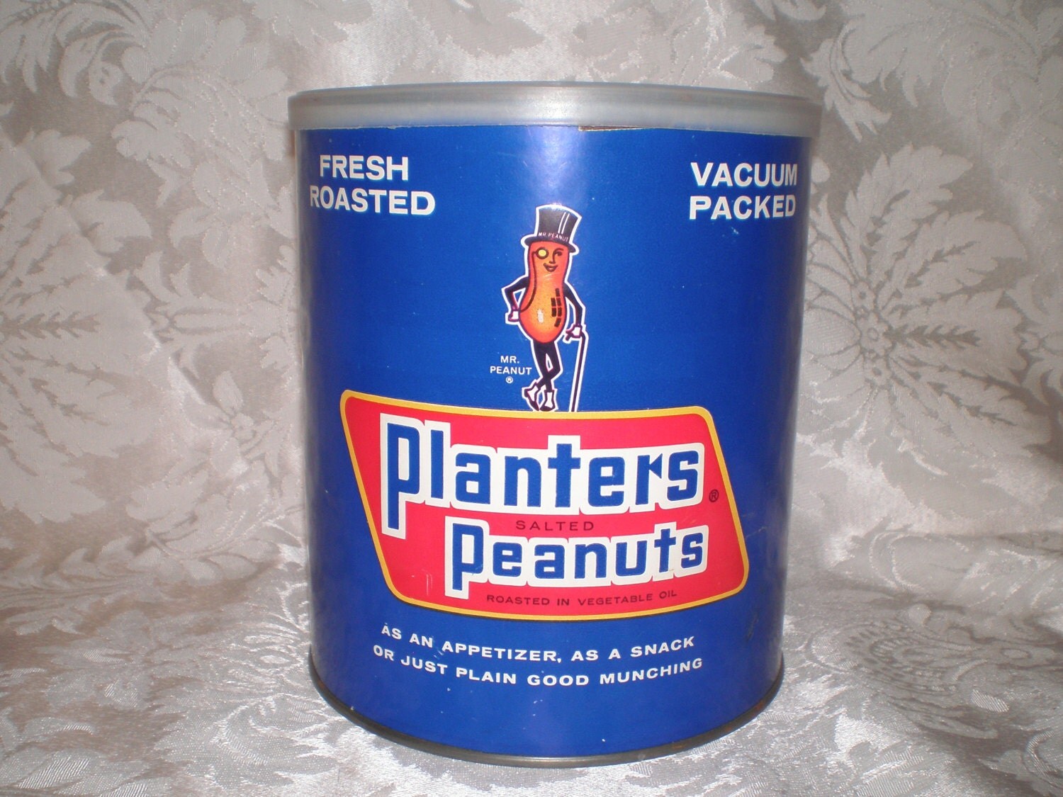 4 Lb. Planters Salted Peanuts Can with Original Cover 1960s Large Paper ...