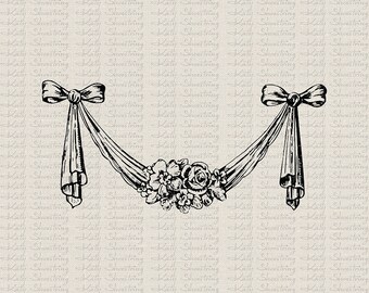 Floral swag clip art | Etsy
