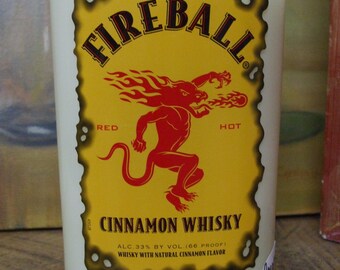 25 Ounce Pure Soy Candle in Reclaimed Fireball Cinnamon Whisky Liquor ...