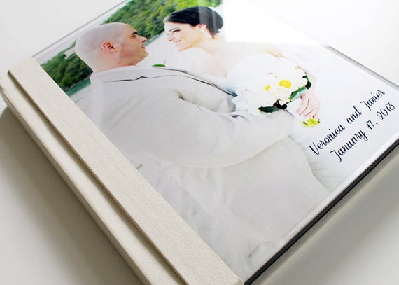 Custom Wedding photo album/11X14 Acrylic Cover by AlbumsRemembered
