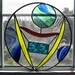 Modern Round Abstract Stained Glass Panel / by StainedGlassYourWay