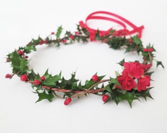 Holly crown | Etsy