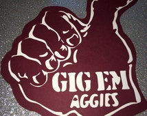 Popular items for gig em on Etsy