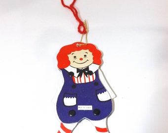 Vinatge Raggedy Andy Ornament, Cardboard, Christmas, decor, Holiday ...
