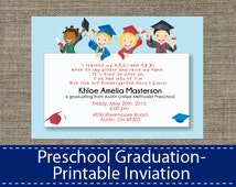 Unique preschool graduation invitation related items | Etsy