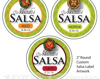 Salsa label | Etsy