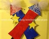 Items similar to Firecracker Wooden Door Hanger on Etsy