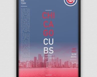 Popular items for Cubs poster on Etsy