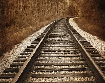 8 x 12 Photo - Train Tracks in the Cuyahoga Valley - Toned Fine Art ...