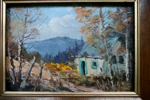 Original Vintage Art by Arnold Vail Charming Oil Painting 5x7