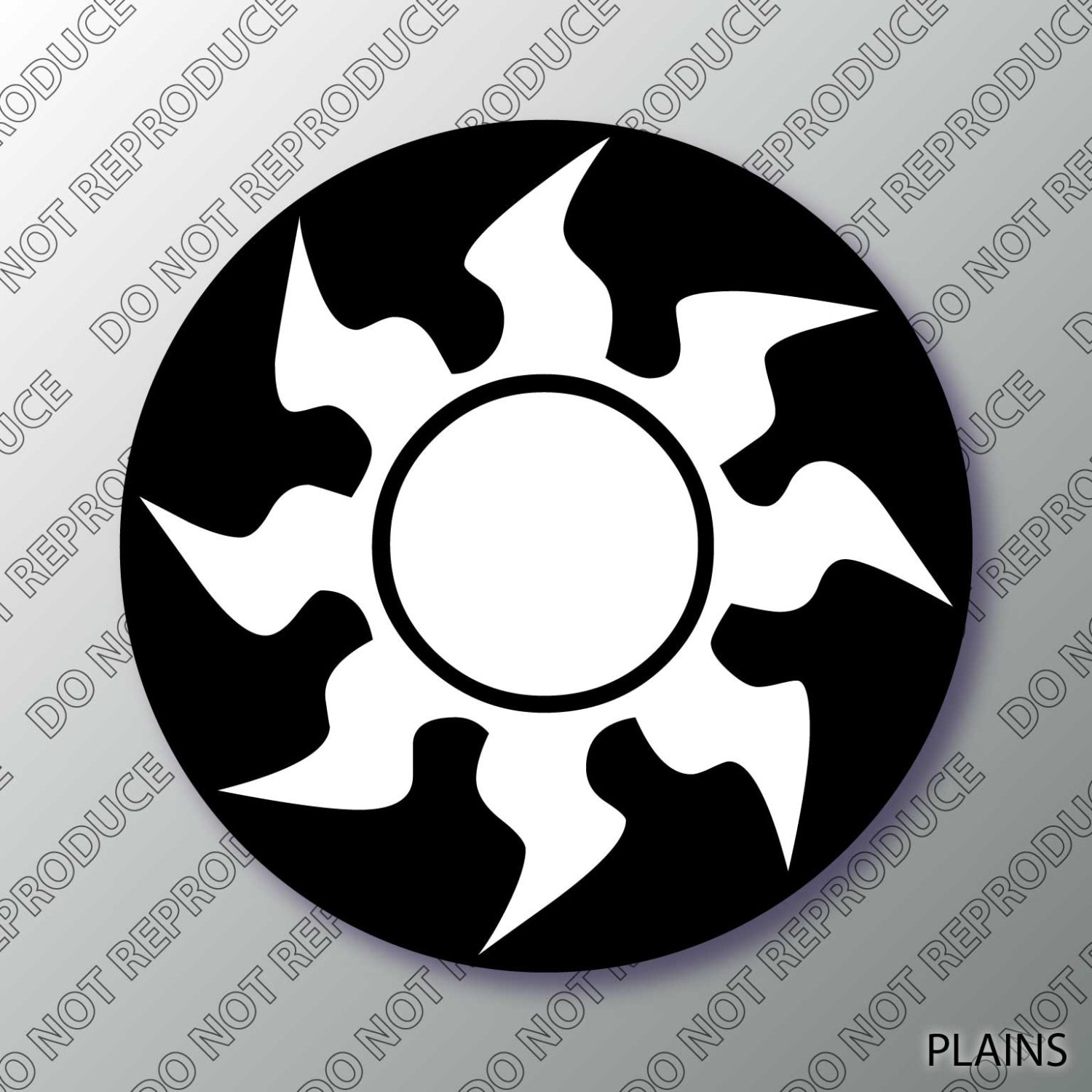 MTG Plains Mana Symbol Magic 2 Color Vinyl by KillumGraphics