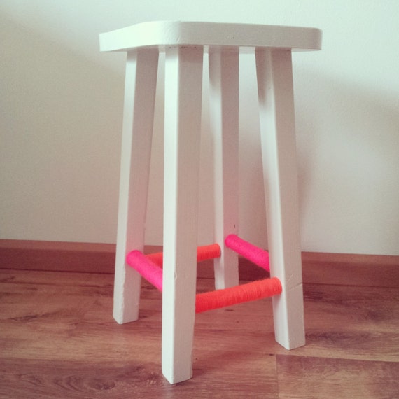 An old pine stool with a new fresh look